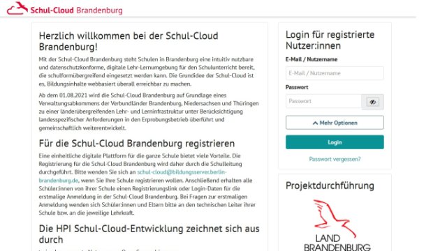 Schul-Cloud Brandenburg unter neuer Internetadresse erreichbar - UM.tv Schul-Cloud Brandenburg unter neuer Internetadresse erreichbar - UM.tv